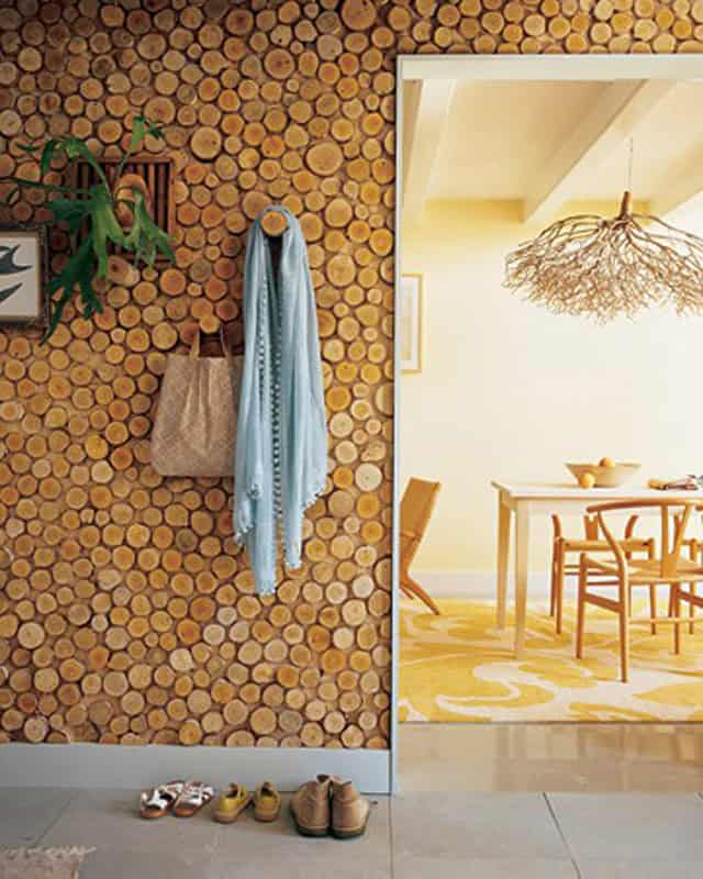 26 Impressive Wood Log Wall ideas