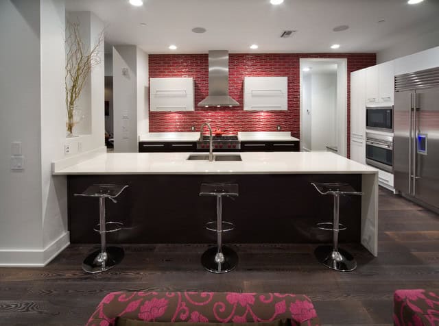 20 Red Backsplash Designs For Festive Spirit in The Kitchen