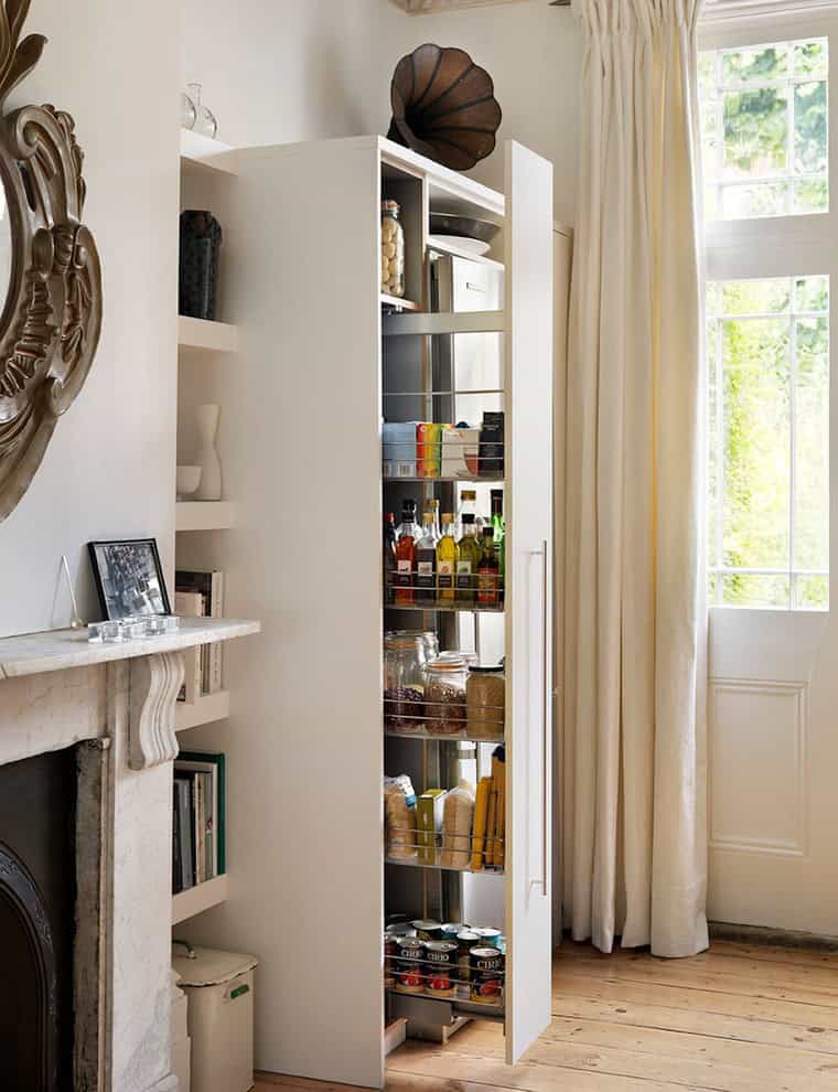 15 Handy Kitchen Pantry Designs With A Lot Of Storage Room
