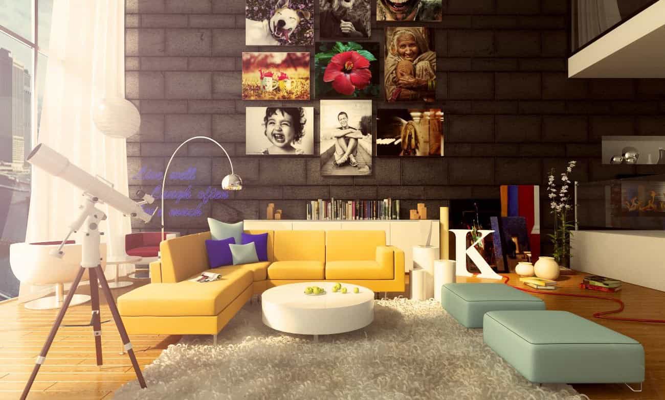 19 Cheerful Colorful Living Room Design Ideas