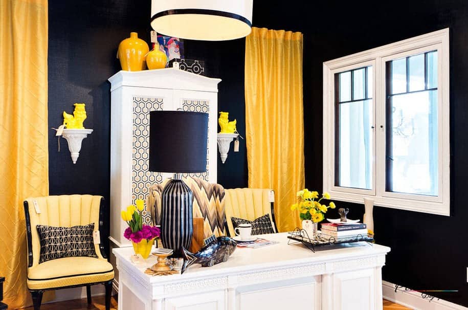 18 Splendid Home Office Designs With Yellow Flair
