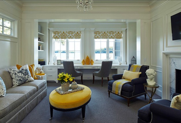 18 Splendid Home Office Designs With Yellow Flair