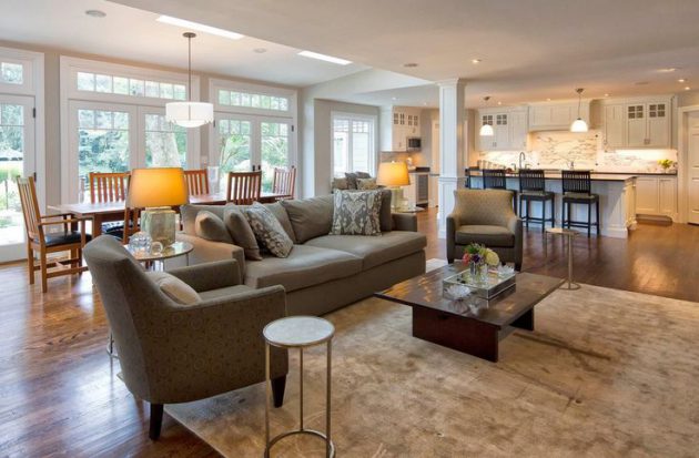 17 Excellent Ideas How To Decorate Open Floor Living Room Properly