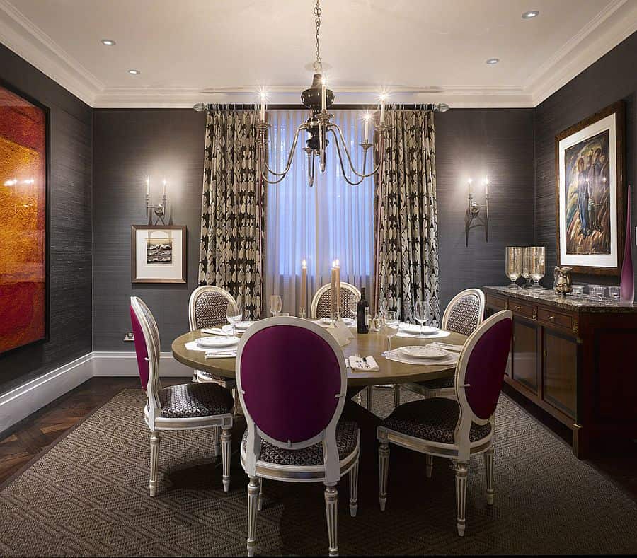 17 Fabulous Dining Room Designs With Modern Wallpaper
