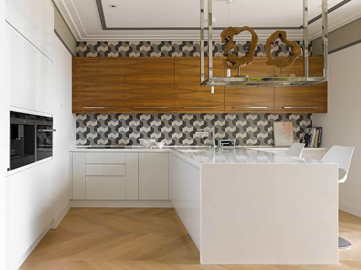 17 Excellent Kitchen Backsplash Designs With Geometric Pattern