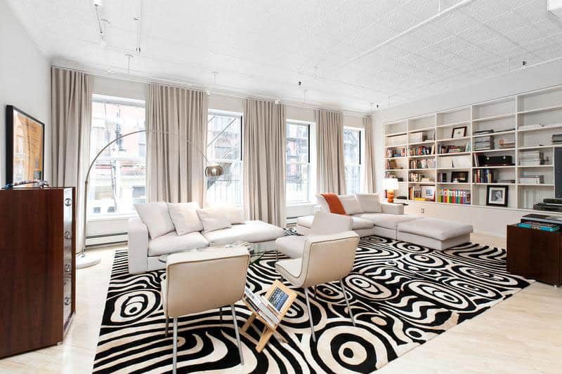 18 Excellent Black & White Carpet Designs To Adorn Your Living Room