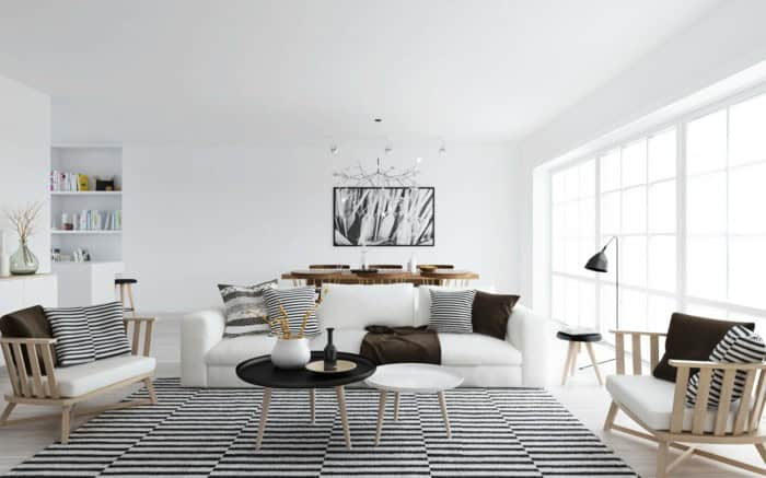 18 Excellent Black & White Carpet Designs To Adorn Your Living Room