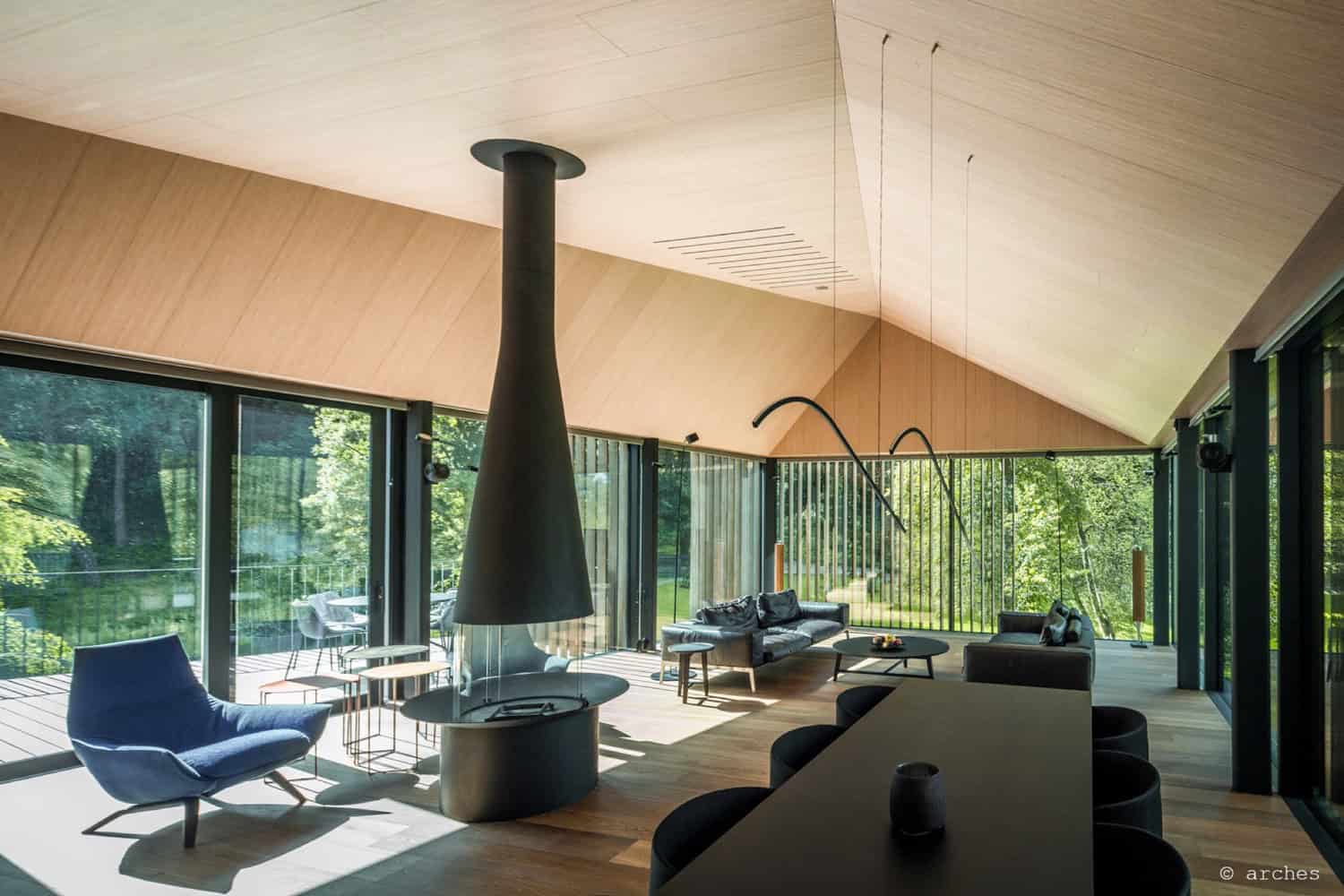 Modern Valley Villa by Arches in Vilnius, Lithuania