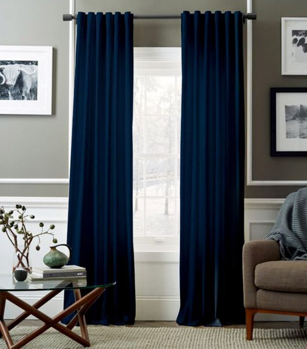 16 Captivating Interiors With Blue Curtains For Dramatic Ambience