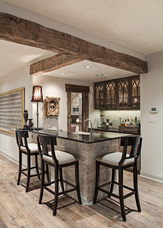 15 Sophisticated Traditional Home Bar Designs That Will Add A Touch Of ...