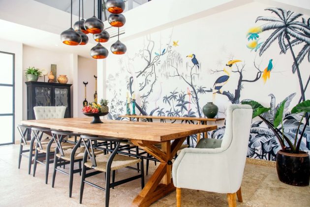 15 Thrilling Tropical Dining Room Interiors That Will Impress You