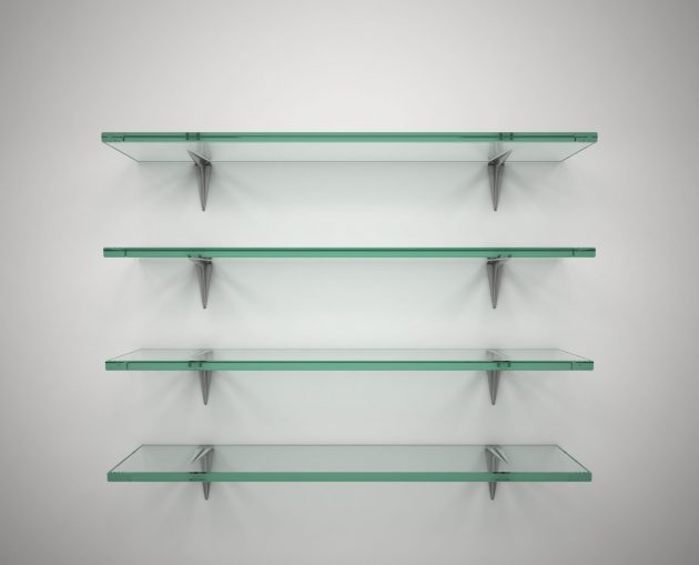 How To Expand And Emphasize A Space With Glass Shelves?