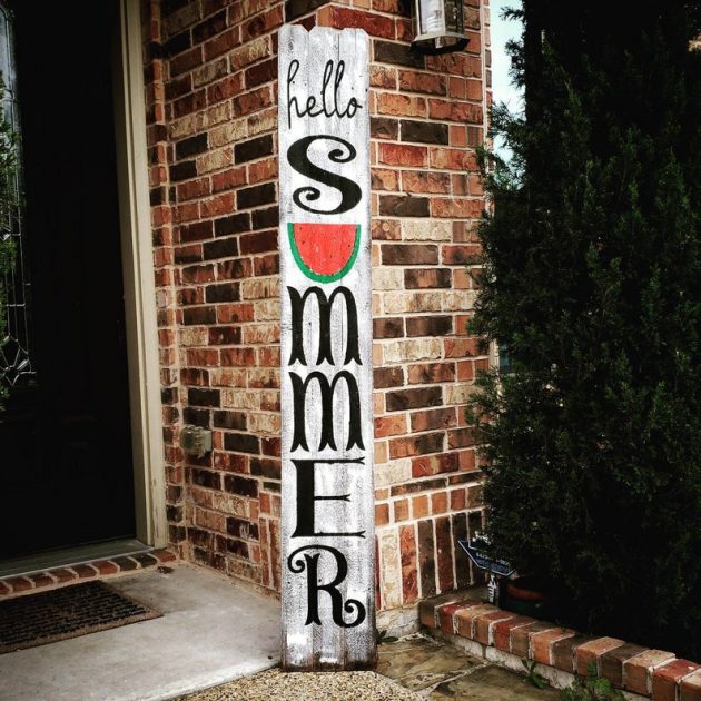 15 Cool Handmade Summer Wood Sign Designs For Your Porch