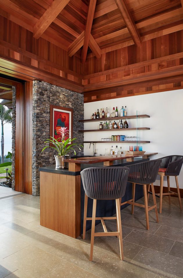 14 Fantastic Tropical Home Bar Designs You Can't Resist