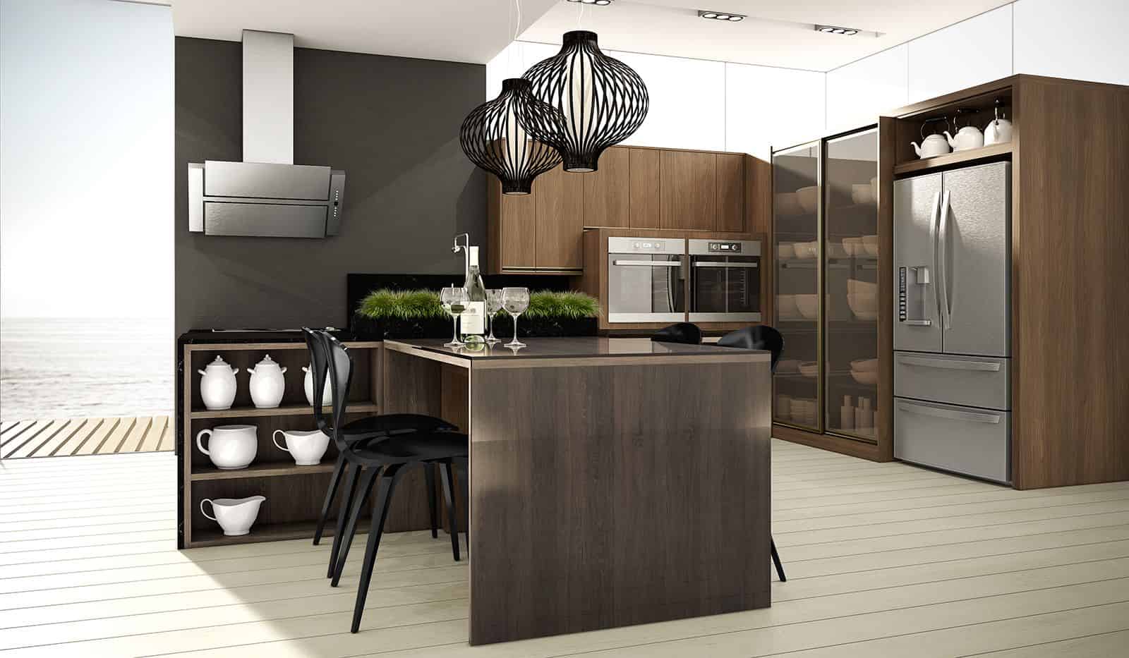 10 Amazing Designs of Brown Kitchens with Earthy Tones for Your Home