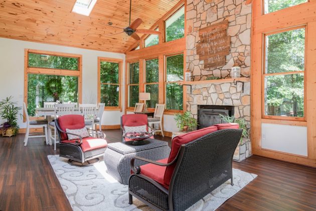 15 Staggering Rustic Sunroom Designs You Would Never Get Tired Of