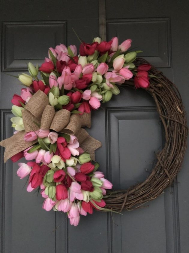 15 Fresh Spring Wreath Ideas For Your Front Door Decor