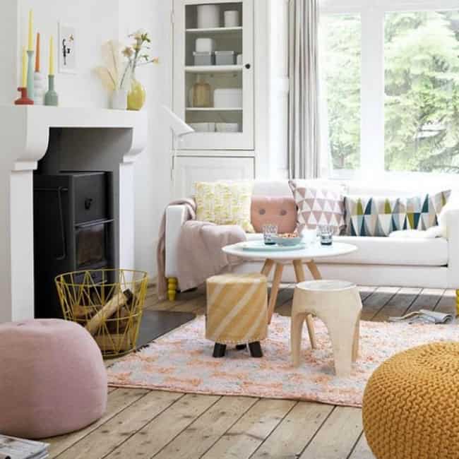 A Pastel Decor in the Living Room
