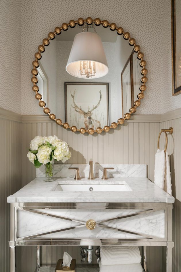 18 Elegant Traditional Powder Room Interiors That Will Stun You