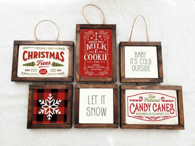 15 Wonderful Christmas Sign Decorations You Can Use Anywhere