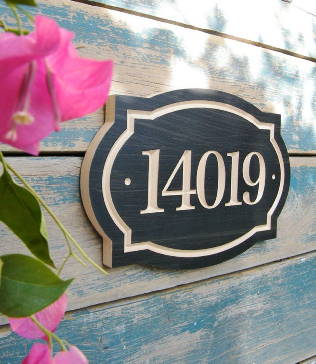 18 Eye-Catching House Numbers Plaque Designs That Will Refresh Your ...