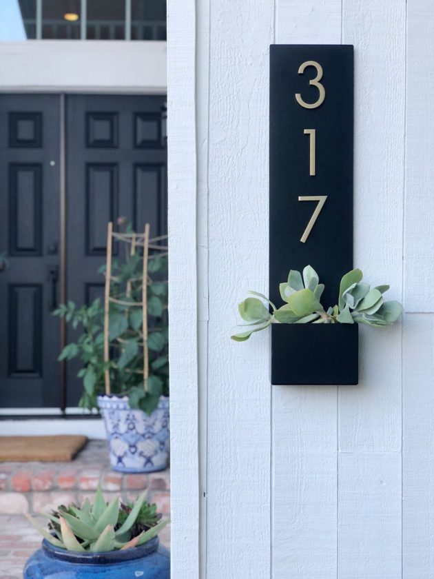 18 Eye-Catching House Numbers Plaque Designs That Will Refresh Your ...