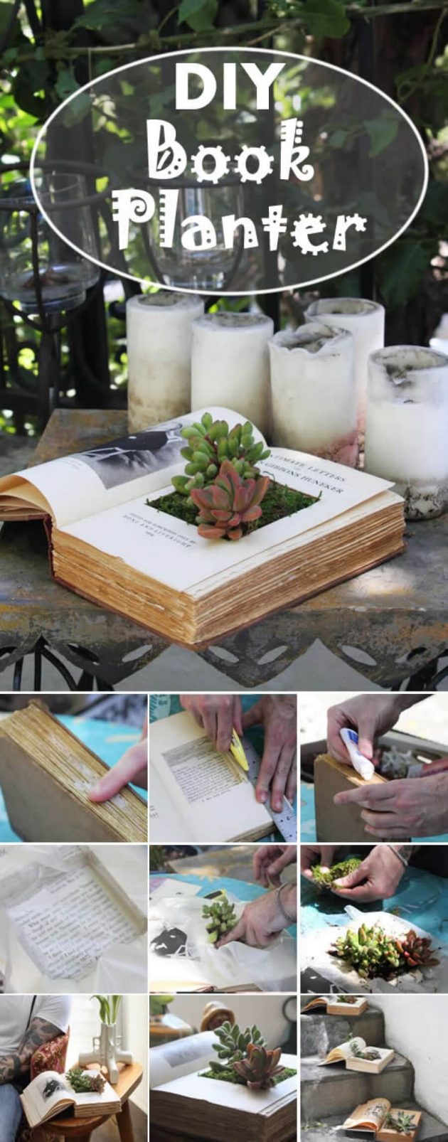 17 Beautiful DIY Book Crafts For A Farmhouse Look