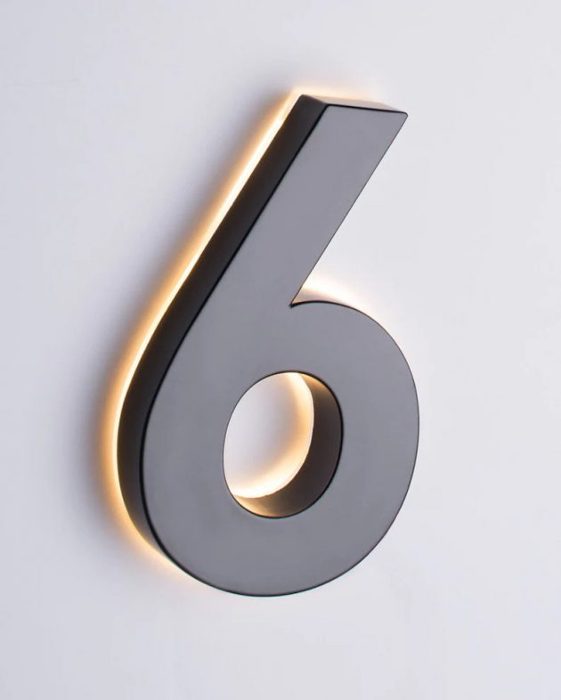 15 Sleek Modern House Number Designs Any Modern Home Needs