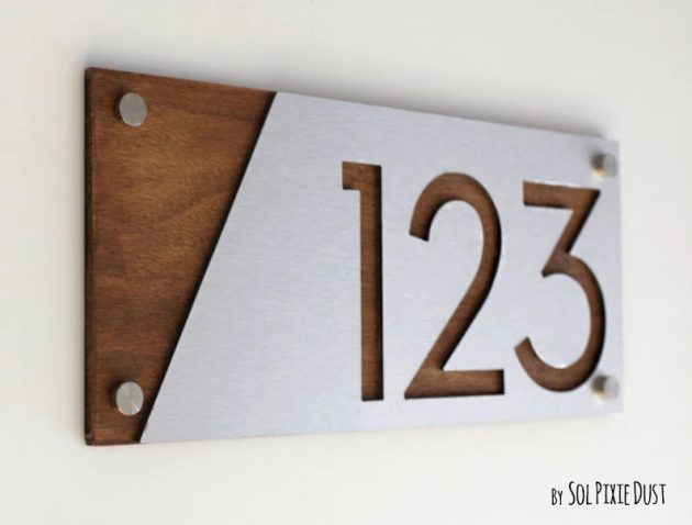 15 Sleek Modern House Number Designs Any Modern Home Needs