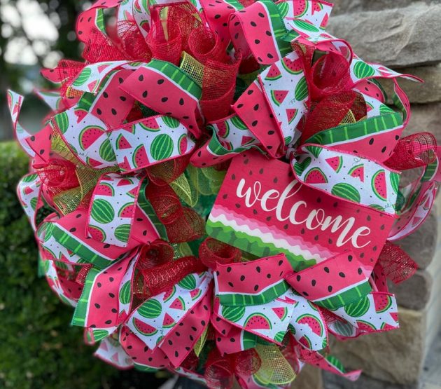 20 Refreshing Watermelon Wreath Designs For The Rest Of Summer