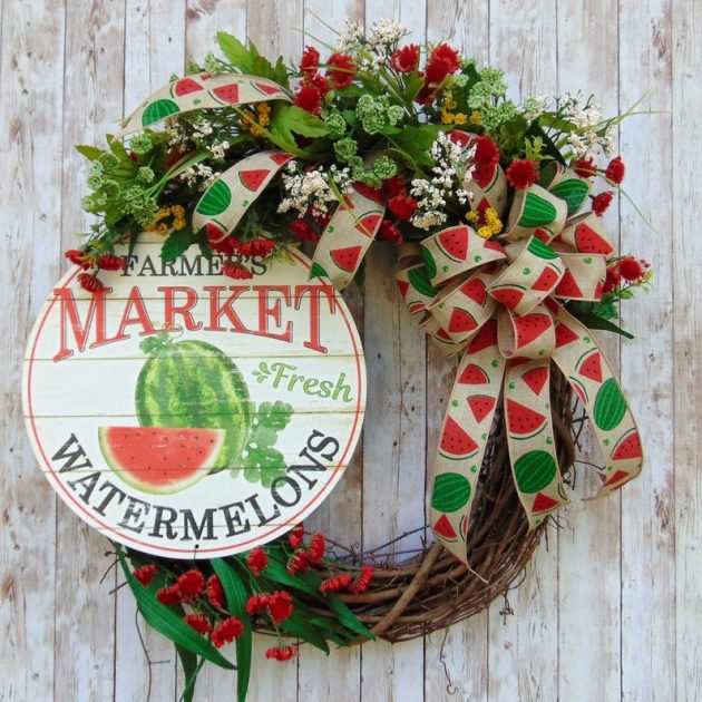 20 Refreshing Watermelon Wreath Designs For The Rest Of Summer