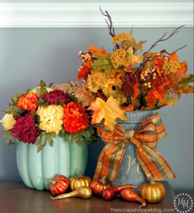 16 Wonderfully Charming DIY Fall Flower Arrangement Ideas