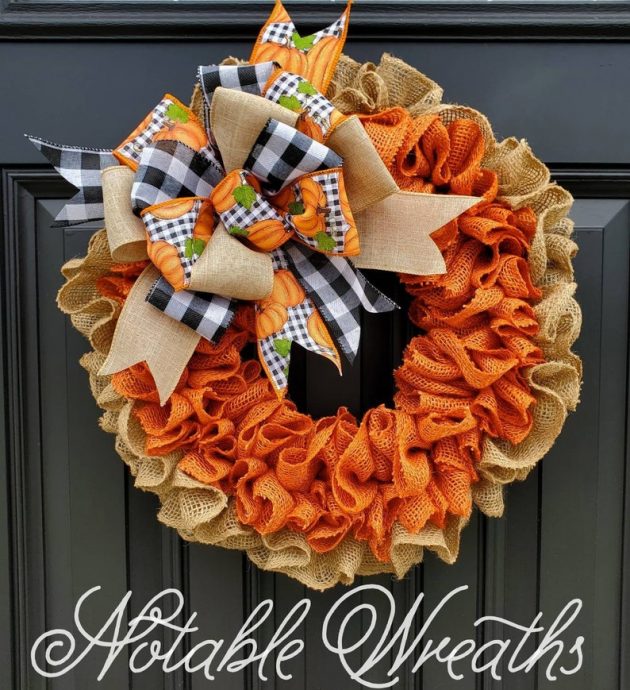 18 Enchanting Thanksgiving Wreath Designs For November