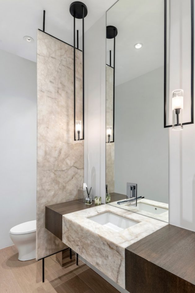 20 Exquisite Contemporary Powder Room Designs With A Creative Spark