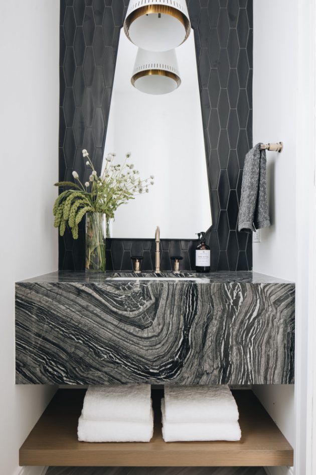 20 Exquisite Contemporary Powder Room Designs With A Creative Spark