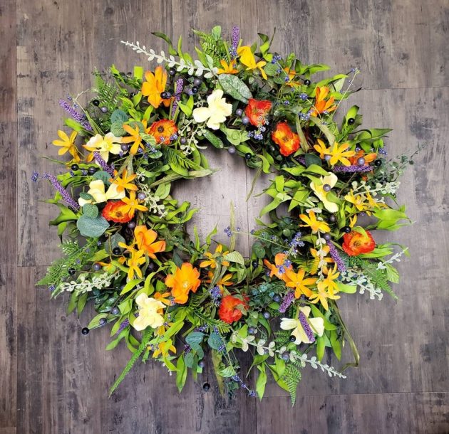 15 Super Fresh Floral Spring Wreath Designs You're Gonna Love