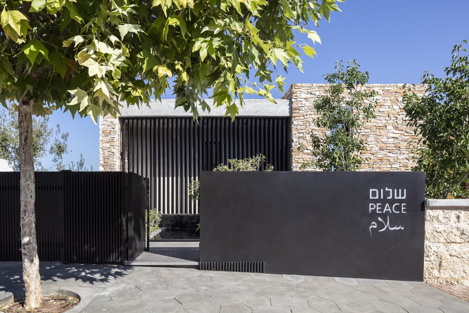 Contemporary Stone Villa by Dana Oberson Architects in Neve Ilan, Israel