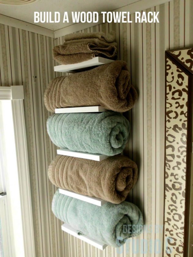 14 Practical DIY Towel Rack Ideas For Your Bathroom