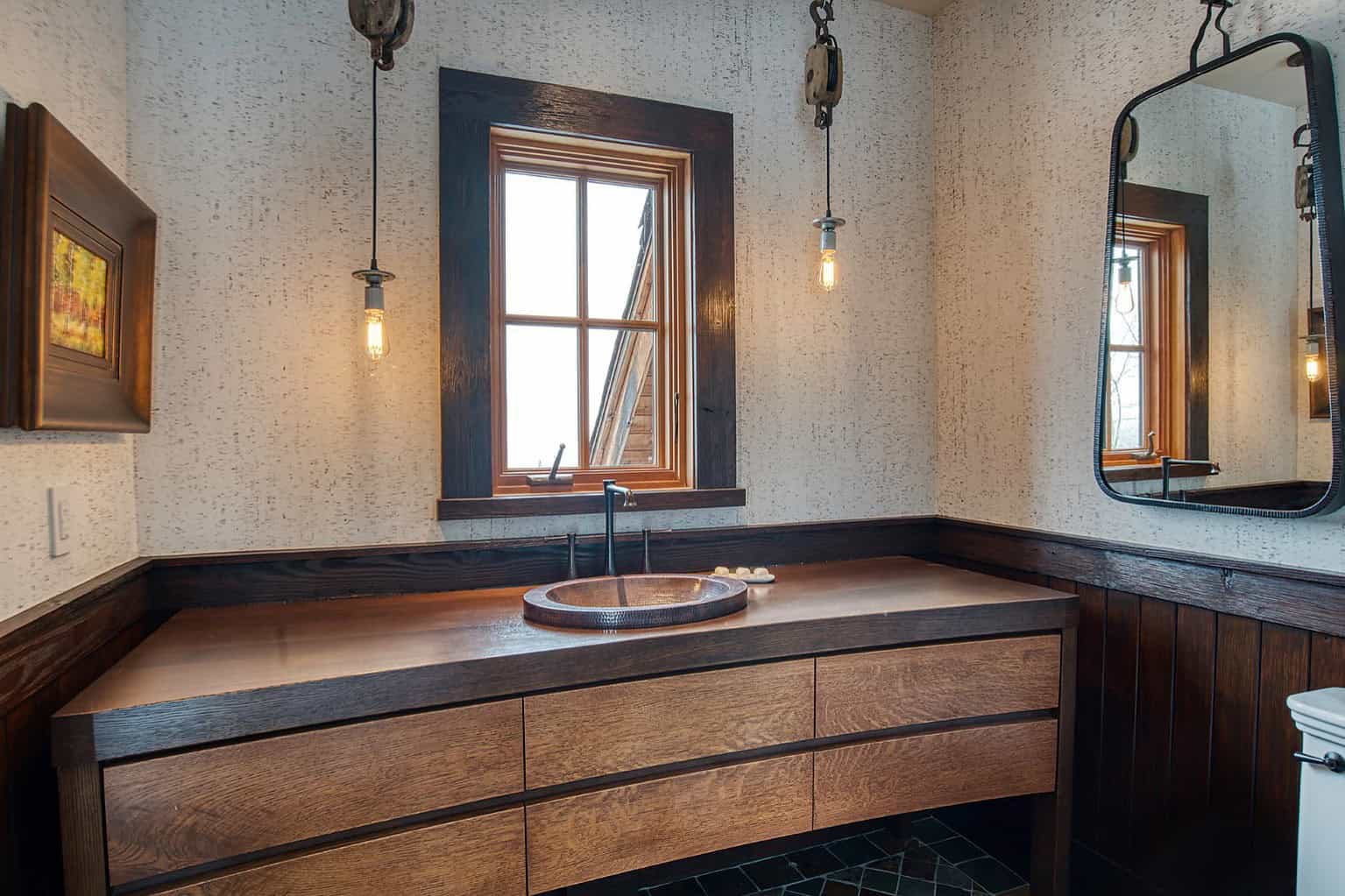 18 Beautiful Rustic Powder Room Interior Designs