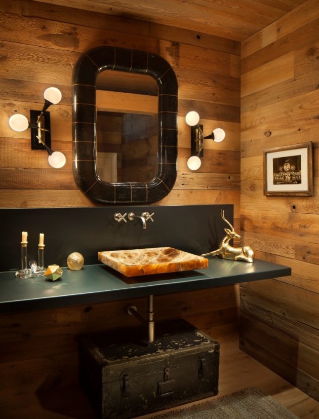 18 Beautiful Rustic Powder Room Interior Designs