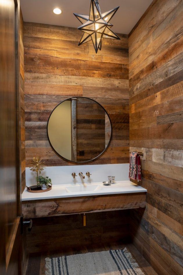 18 Beautiful Rustic Powder Room Interior Designs
