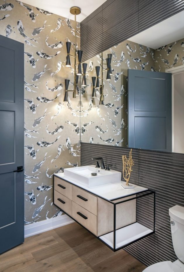 18 Beautiful Rustic Powder Room Interior Designs