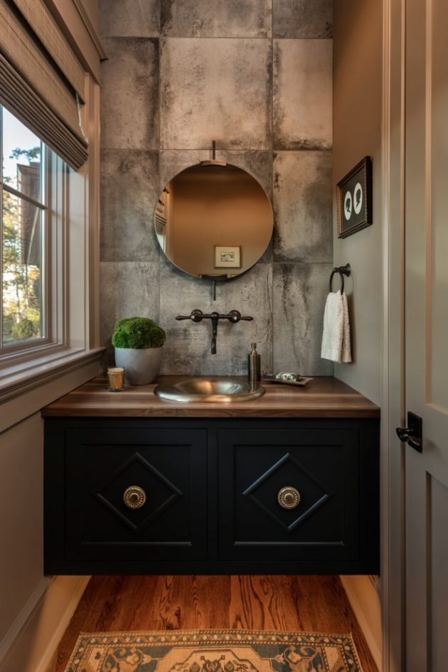 18 Beautiful Rustic Powder Room Interior Designs