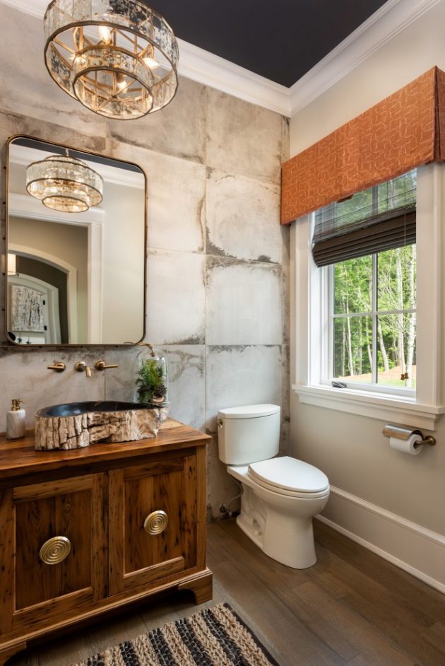 18 Beautiful Rustic Powder Room Interior Designs