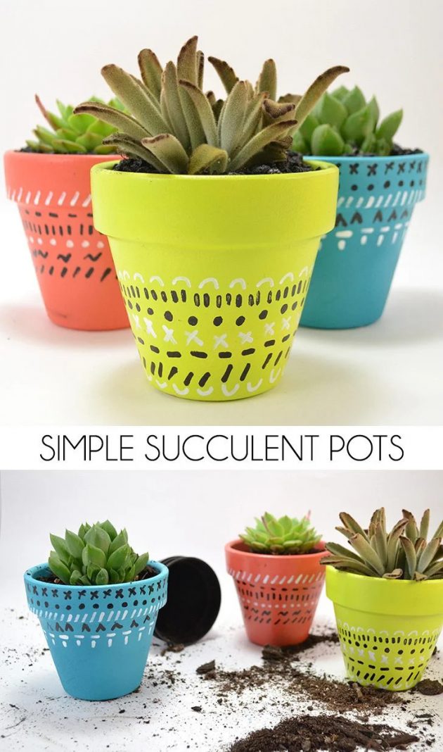 18 Super Creative DIY Painted Pot Ideas You Must Not Miss
