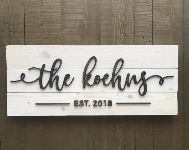 15 Heartwarming Family Name Sign Designs - The Perfect Housewarming Gift