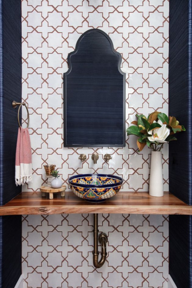18 Stunning Mediterranean Powder Room Designs For Your Guest Bathroom