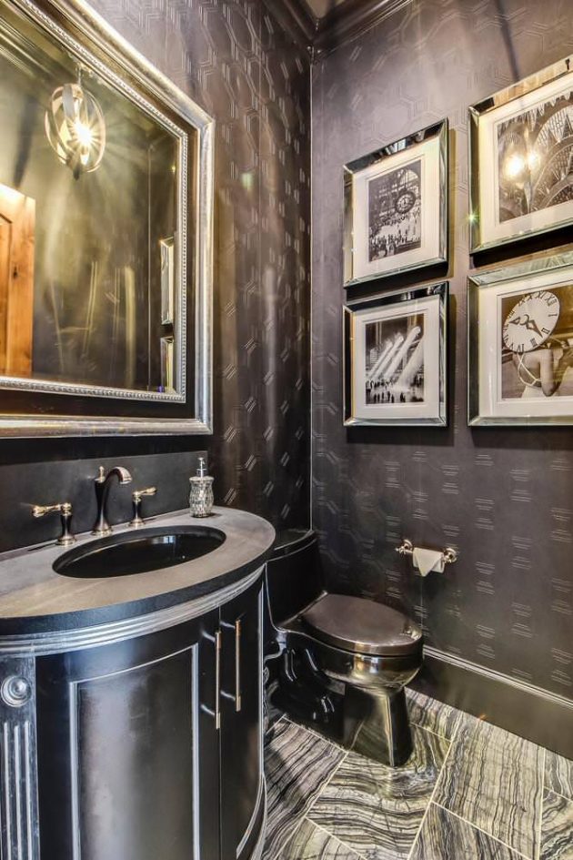 18 Stunning Mediterranean Powder Room Designs For Your Guest Bathroom