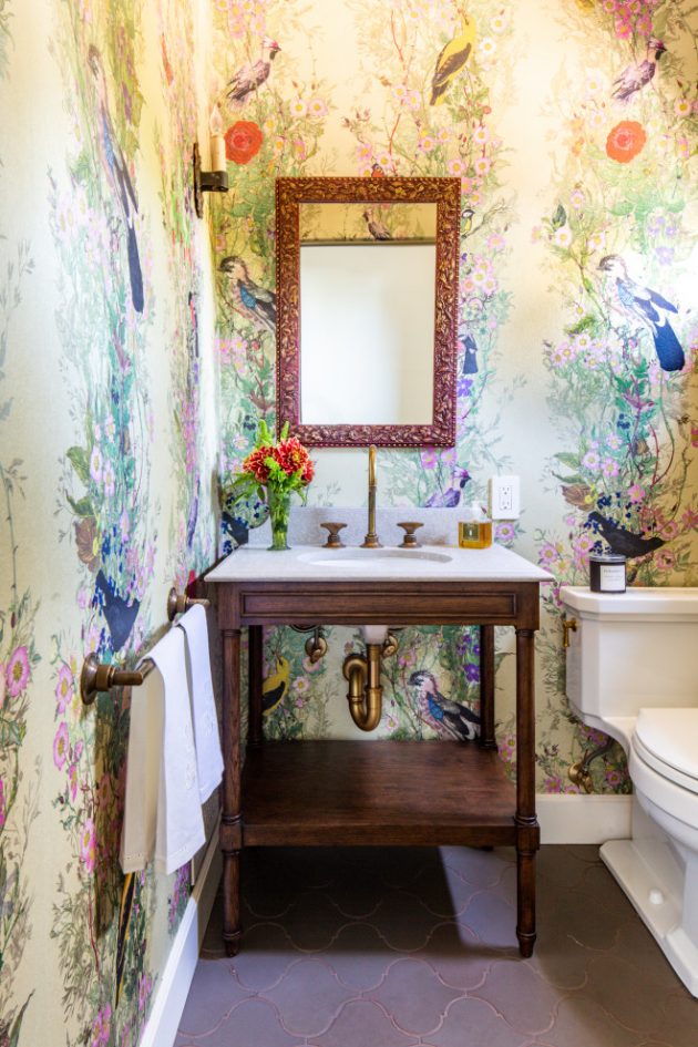 18 Stunning Mediterranean Powder Room Designs For Your Guest Bathroom