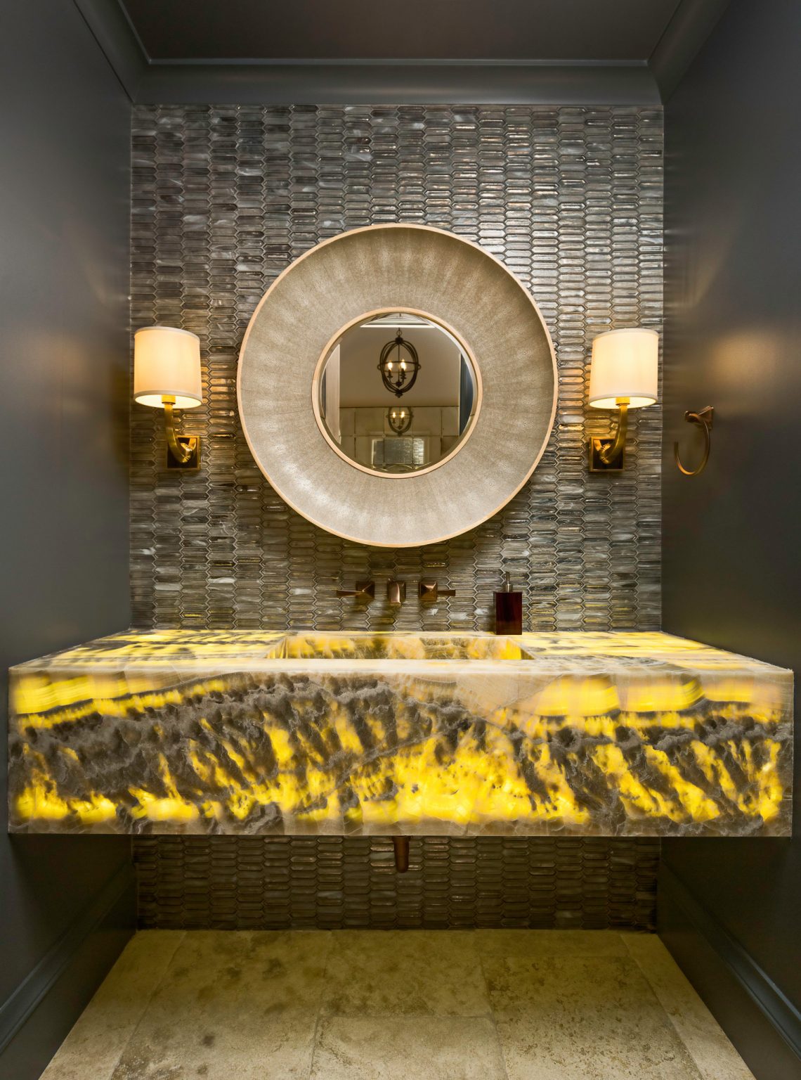 18 Stunning Mediterranean Powder Room Designs For Your Guest Bathroom